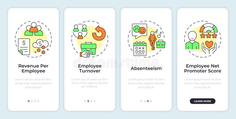 Performance and Engagement Onboarding Mobile App Screen Stock ...