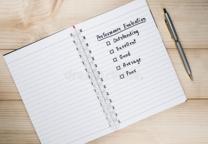 Performance Evaluation Check Box 10 Stock Photo - Image of note ...