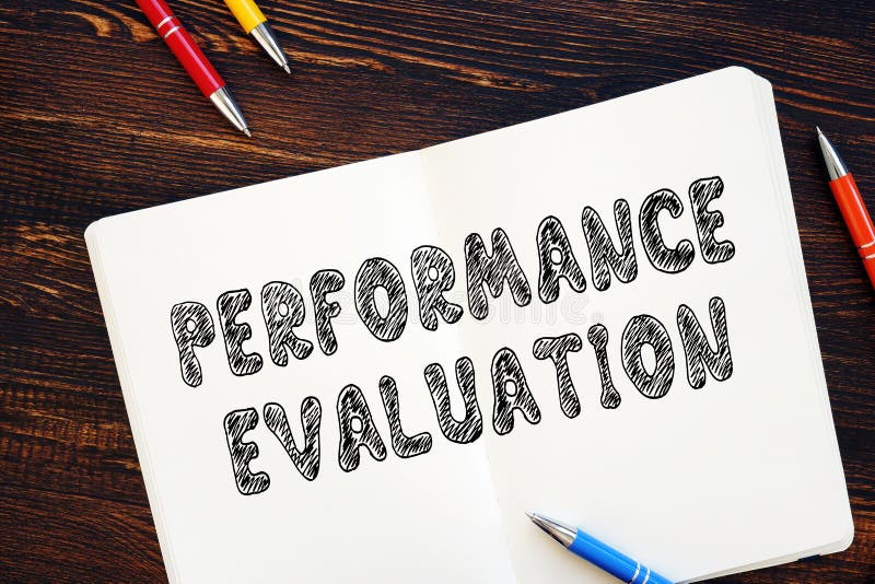 Performance Evaluation Phrase on the Piece of Paper Stock Illustration ...