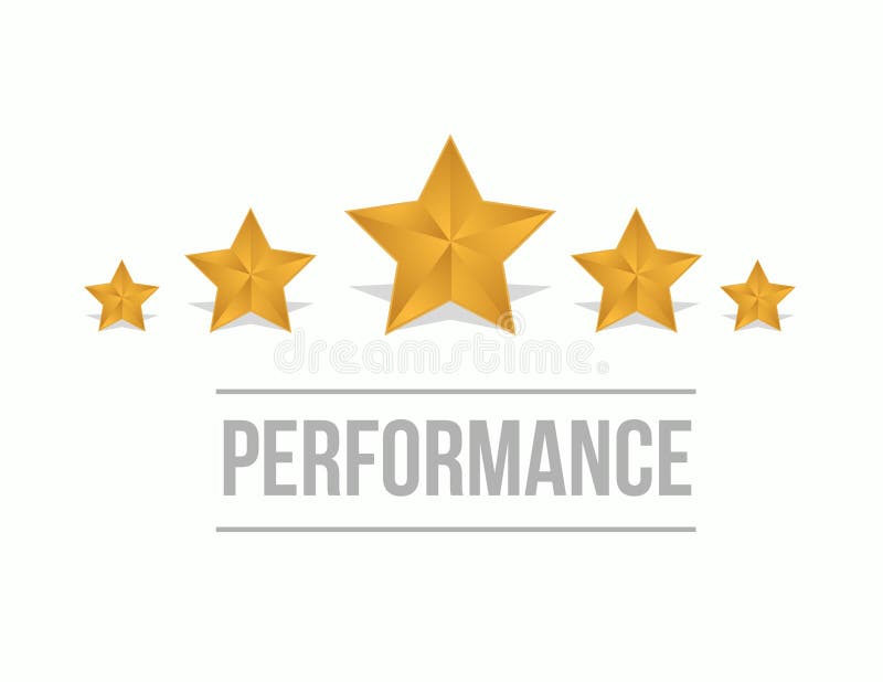 Performance with Five Stars on Screen Concept Stock Photo - Image of ...