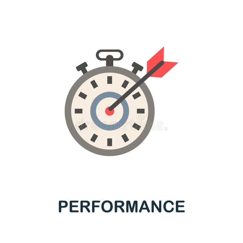 Performance Flat Icon. Colored Sign from Machine Learning Collection ...