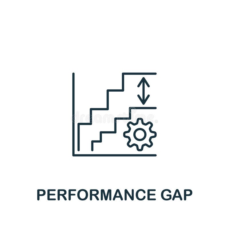Performance Gap Icon. Monochrome Simple Talent Development Icon for ...