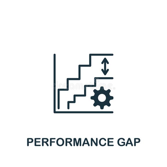 Performance Gap Icon. Monochrome Simple Talent Development Icon for ...