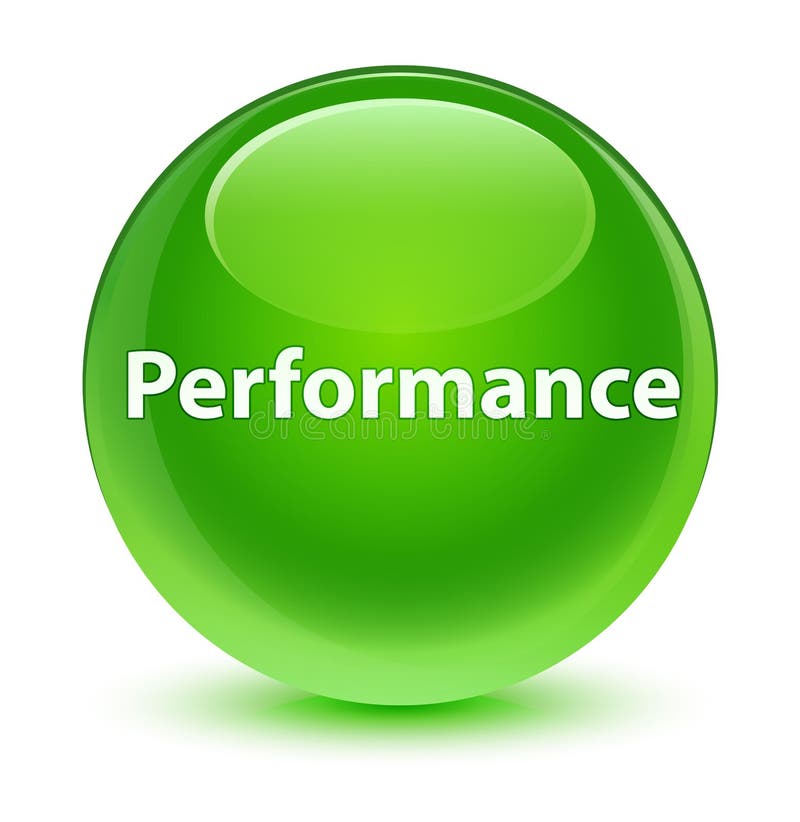Performance Glassy Green Round Button Stock Illustration - Illustration ...
