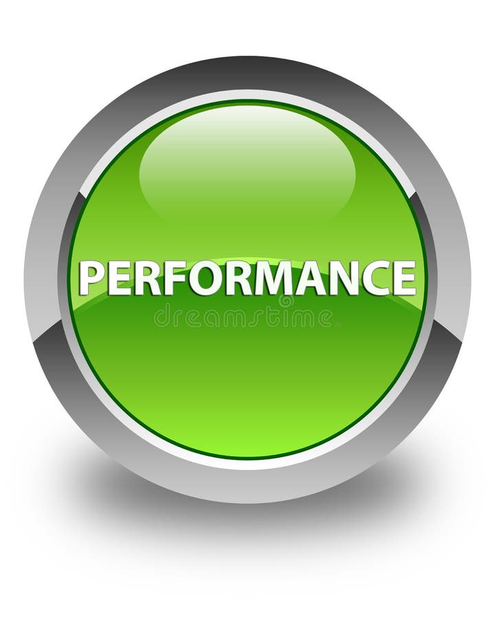 Performance Glossy Green Round Button Stock Illustration - Illustration ...