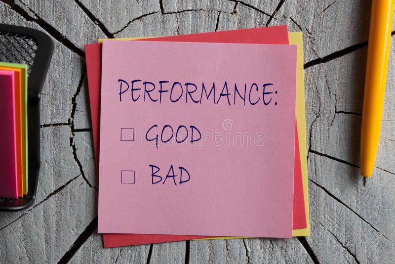 Performance Good or Bad stock image. Image of accolade - 174548725