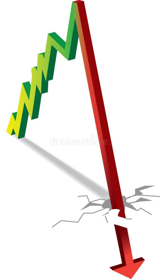 Performance graph downturn stock vector. Illustration of economy - 10023747