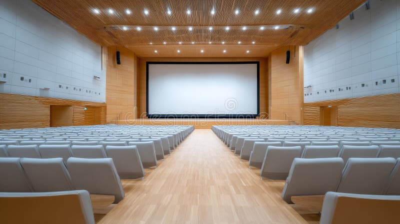 Performance Hall Big Screen Setup Modern Venue Cinematic Display Sleek ...