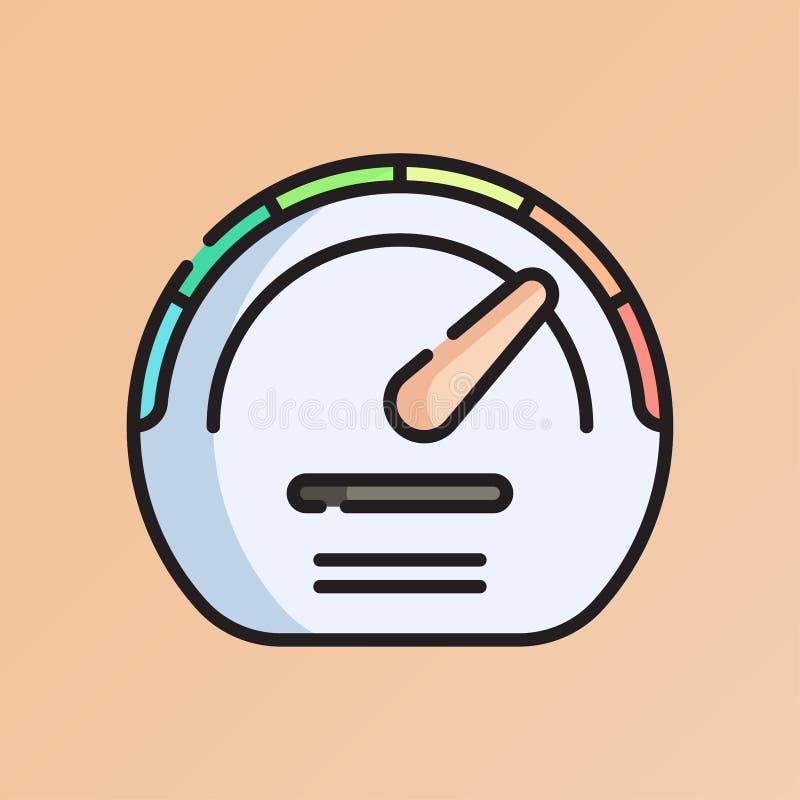 Performance Icon Vector Illustration. Flat Outline Cartoon. Artificial ...