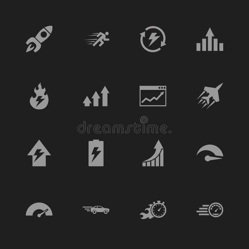 Performance - Flat Vector Icons Stock Illustration - Illustration of ...