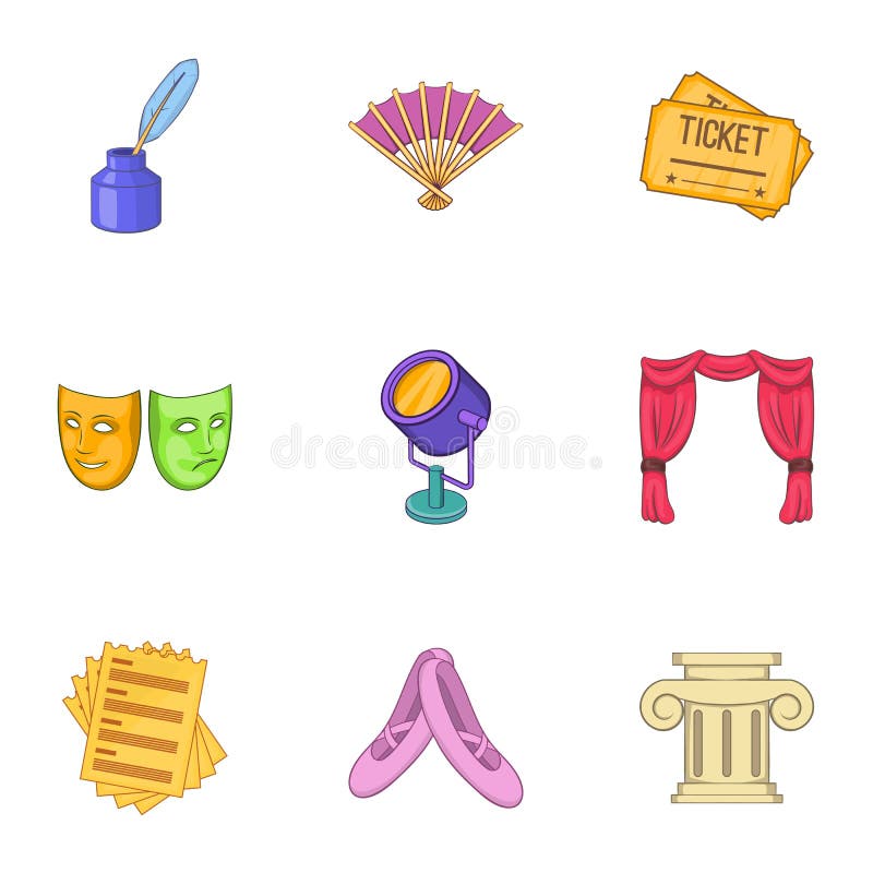 Performance Icons Set, Cartoon Style Stock Vector - Illustration of ...
