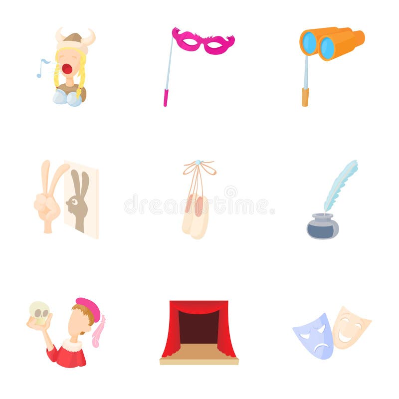 Performance Icons Set, Cartoon Style Stock Vector - Illustration of ...