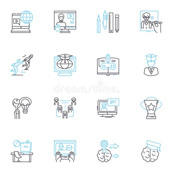 Performance Improvement Linear Icons Set. Efficiencies, Optimization ...