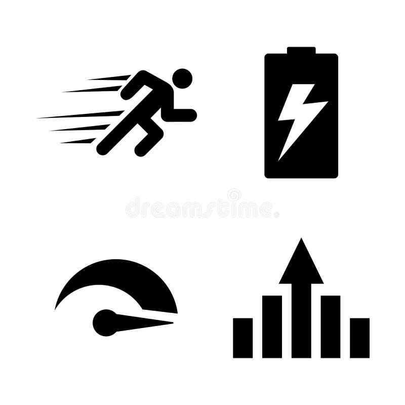 Performance - Flat Vector Icons Stock Illustration - Illustration of ...