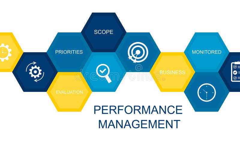 Performance Management Concept. Composed of Icons in the Form of a ...