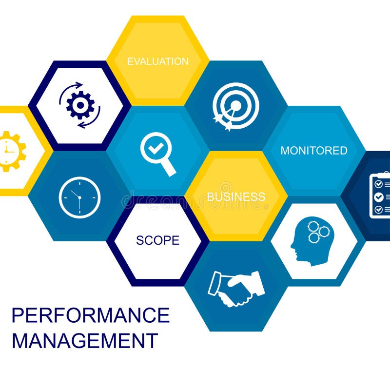 Performance Management Concept. Composed of Icons in the Form of a ...