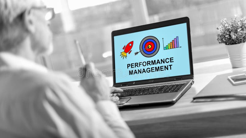 Performance Management Concept on a Laptop Screen Stock Image - Image ...