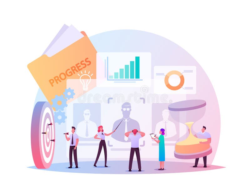 Performance Management Concept. Process of Ensuring Activities and ...