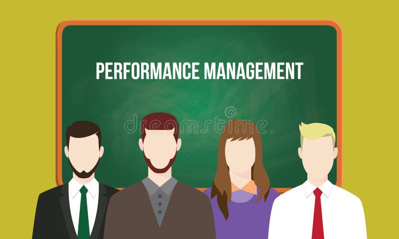 Performance Management Concept in a Team Illustration with Text Written ...