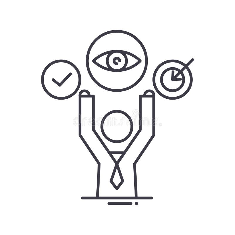 Performance Management Icon, Black Sign with Strokes, Concept ...