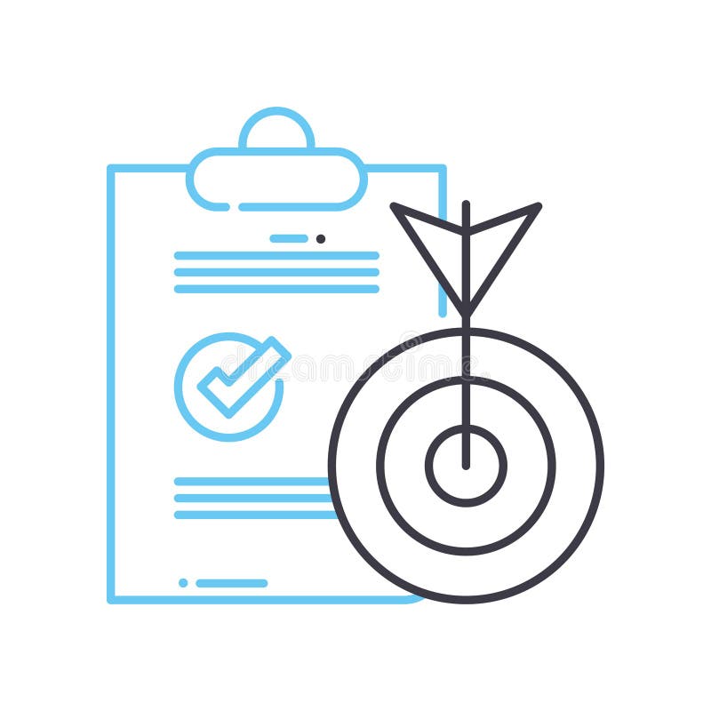 Performance Management Line Icon, Outline Symbol, Vector Illustration ...