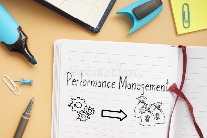 Performance Management is Shown Using the Text Stock Photo - Image of ...