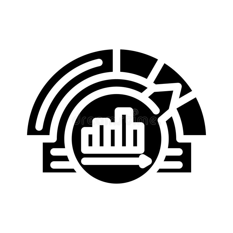 Performance Measurement Business Process Glyph Icon Vector Illustration ...