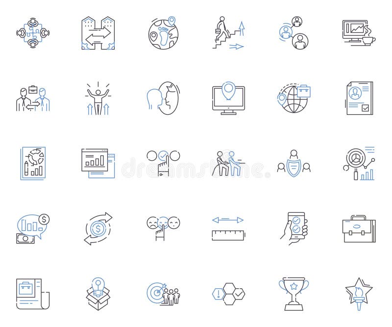 Performance Measures Line Icons Collection. Metrics, KPIs, Evaluation ...