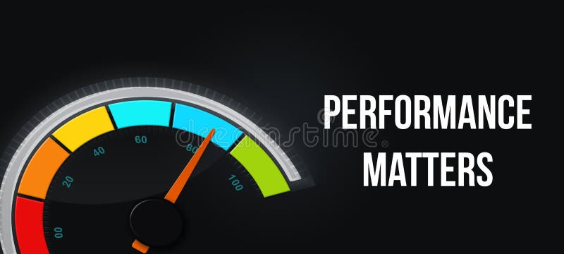 Performance Meter Design on Black Banner Stock Illustration ...
