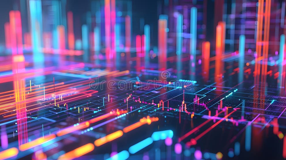 Performance Metric Analysis Detailed Charts and Glowing Stock ...