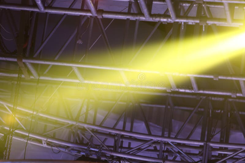 Performance Moving Lighting on Construction Stock Image - Image of ...