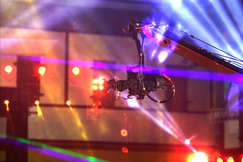 Performance Moving Lighting on Construction Light Beam Ray Editorial ...