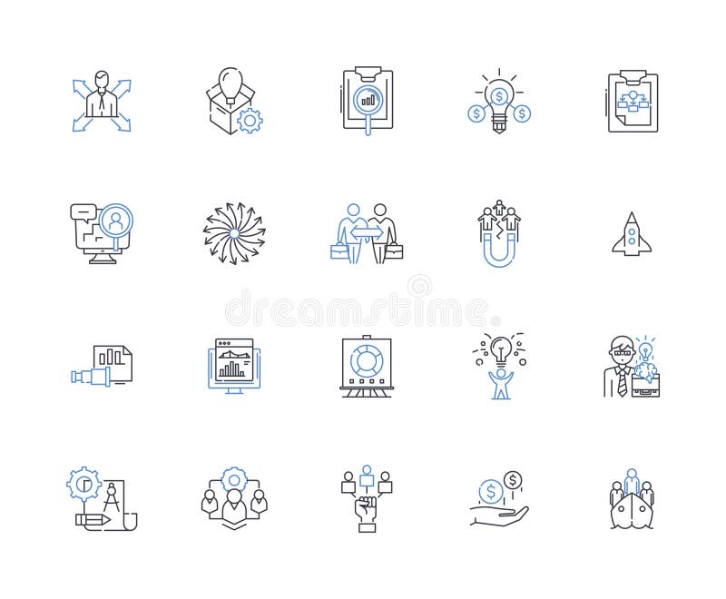 Performance Optimization Line Icons Collection Efficiency Speed
