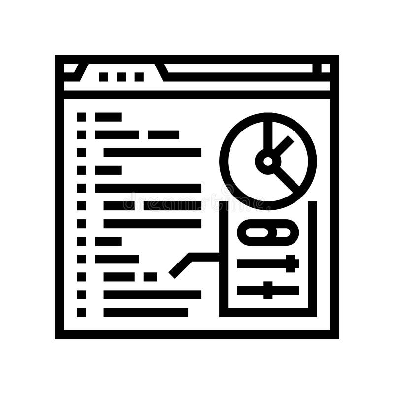 Performance Optimization Software Line Icon Vector Illustration Stock ...