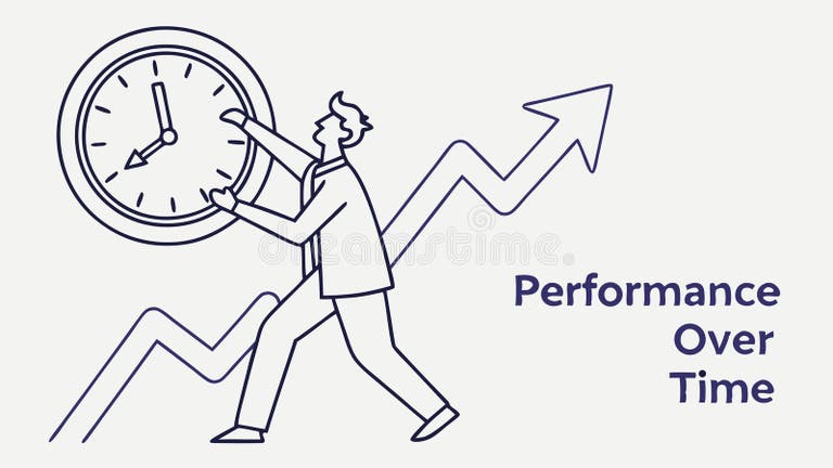 Performance Over Time Graph & Metrics, Vector Design Generative AI ...