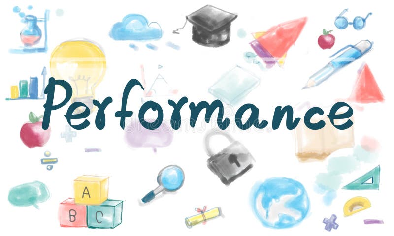 Performance Perform Skill Efficiency Concept Stock Illustration ...