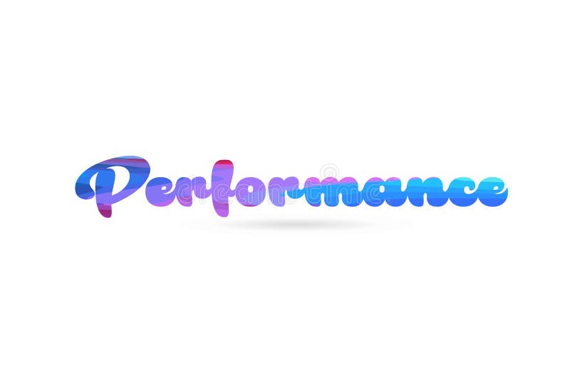 Performance Pink Blue Color Word Text Logo Icon Stock Vector ...