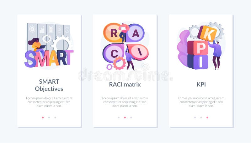 Performance Plans and Indicators App Interface Template. Stock Vector ...