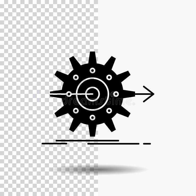 Performance, Progress, Work, Setting, Gear Glyph Icon on Transparent ...