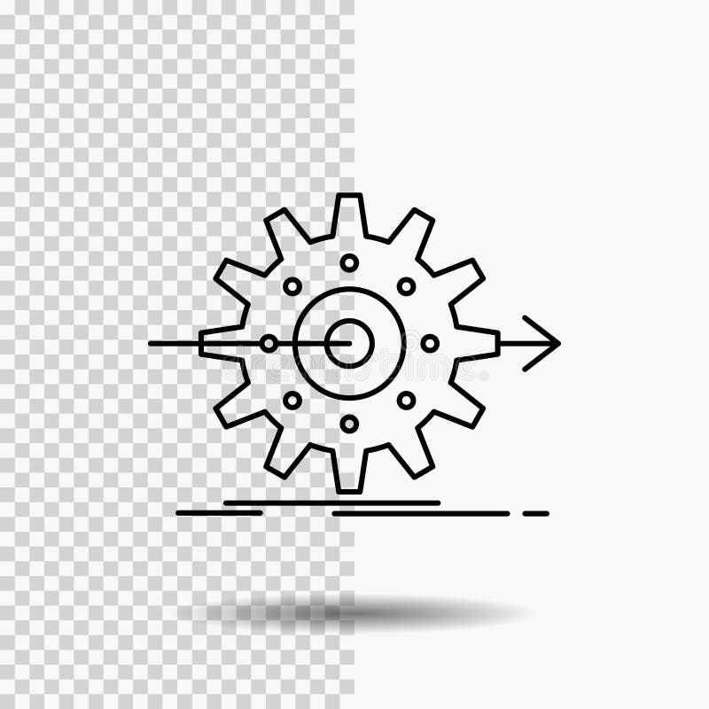 Performance, Progress, Work, Setting, Gear Line Icon on Transparent ...