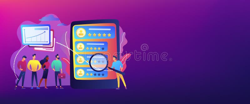 Performance Rating Concept Banner Header. Stock Vector - Illustration ...