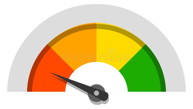 Performance Rating Meter. Score Gauge Stock Illustration - Illustration ...