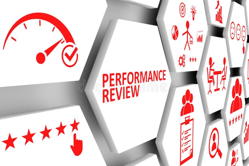 PERFORMANCE REVIEW Concept Cell Background Stock Illustration ...