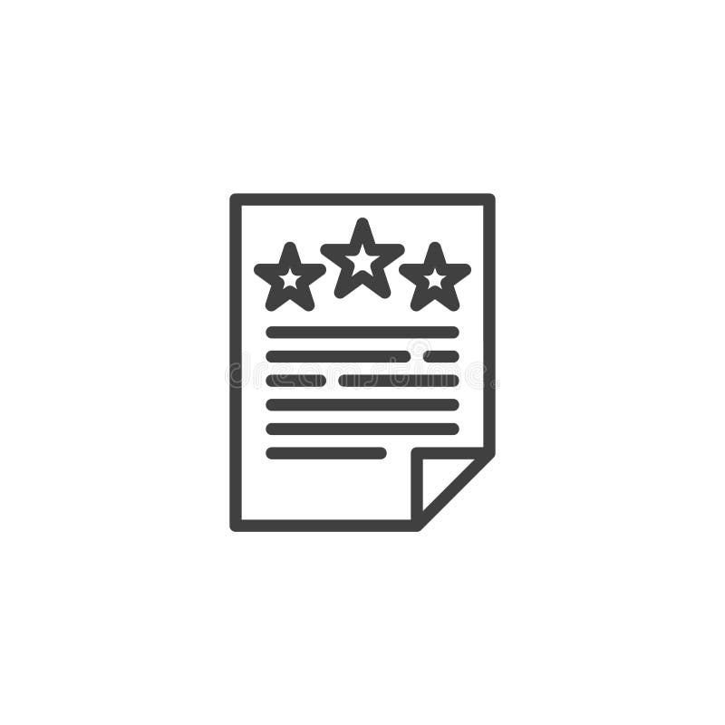 Performance Review Line Icon Stock Illustration - Illustration of ...