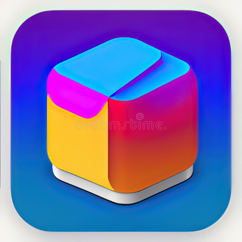 Performance Software App Style Icon. Generative AI. Stock Illustration ...