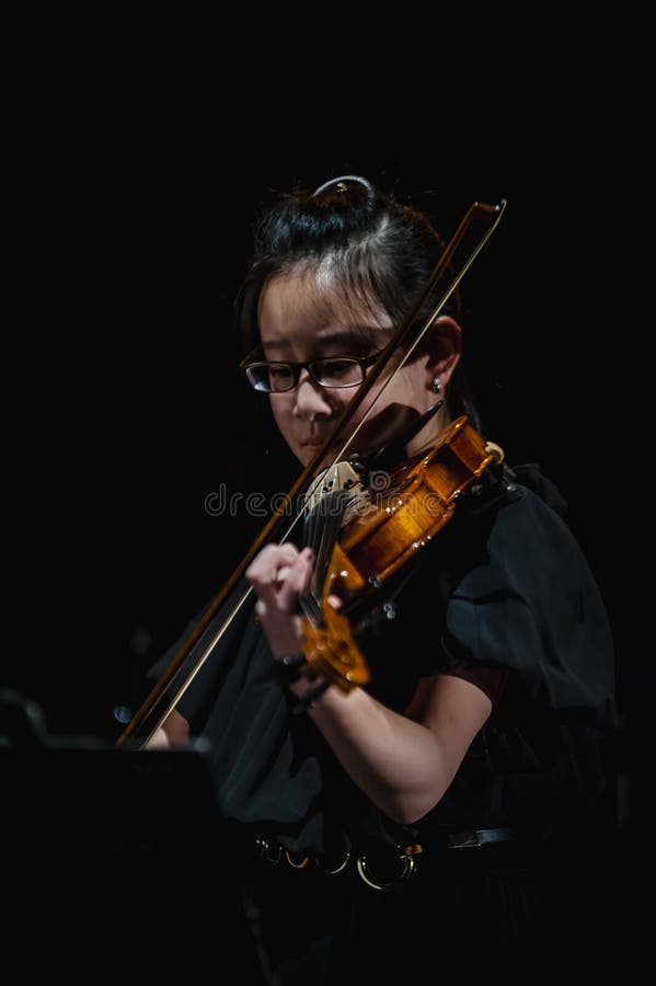 Performance on Stage in Dark Studio Editorial Stock Image - Image of ...