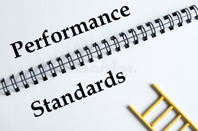 Performance Standards, Notebook with Ladder Illustration Representing ...