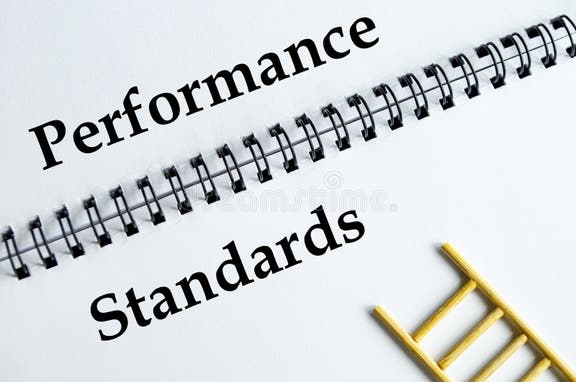 Performance Standards, Notebook with Ladder Illustration Representing ...