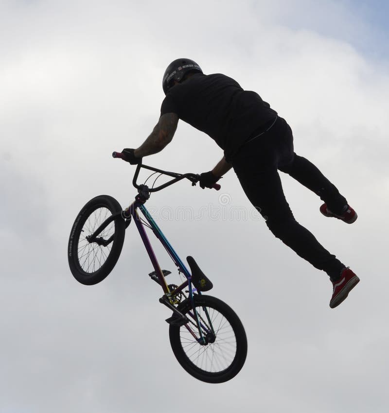 Performance of Stunt Cyclists on the Day of the City of Chelyabinsk ...