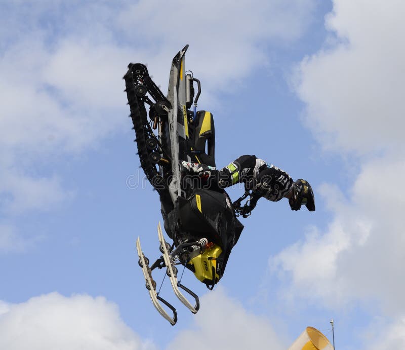 Performance of Stunt Motorcyclist on the Day of the City of Chelyabinsk ...